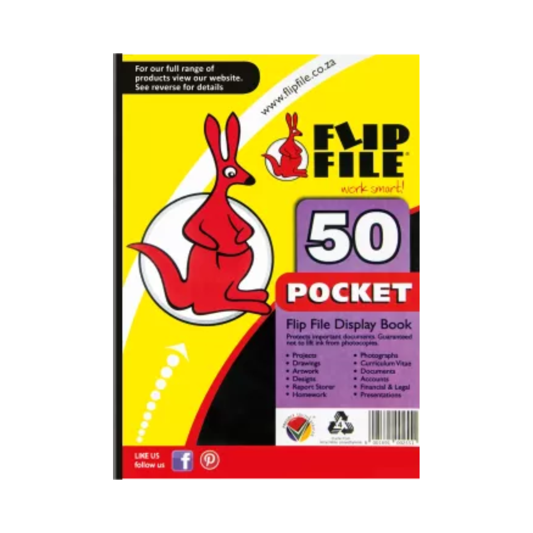 KANGAROO FLIP FILE A4 50 Pocket SWPB2S